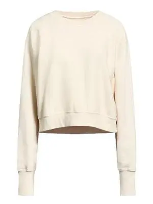 LES TIEN Cotton French Terry Crewneck Sweatshirt - Beige