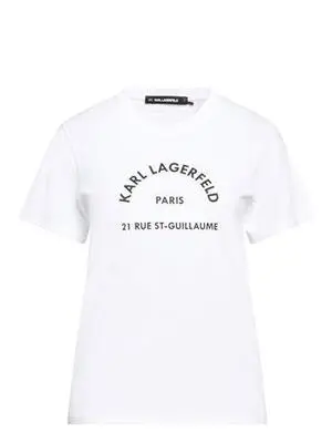 Karl Lagerfeld Cotton T-shirt With Graphic Print - White