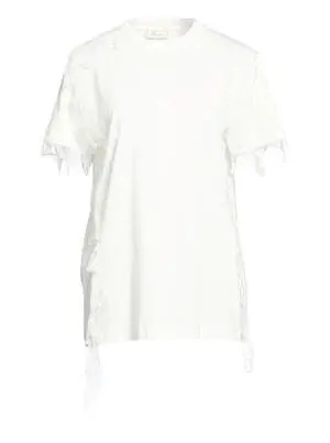 Blumarine Blumarine Cotton T-shirt With Lace Trim White