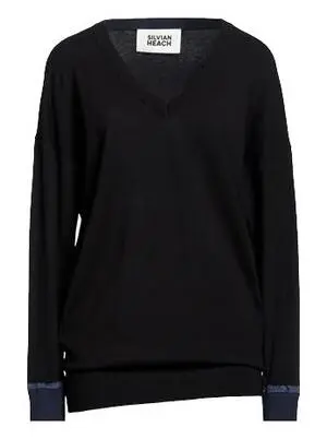 SILVIAN HEACH V-neck Knit Sweater - Black