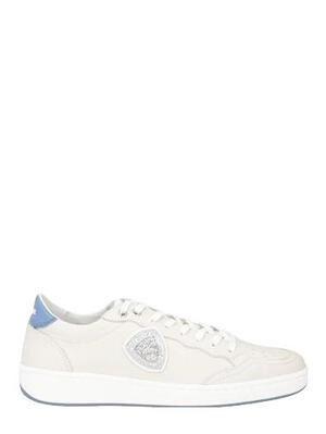 BLAUER. Leather And Textile Sneakers - Ivory