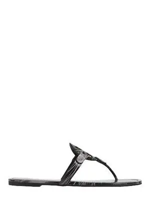 Tory Burch Leather Thong Sandals - Grey