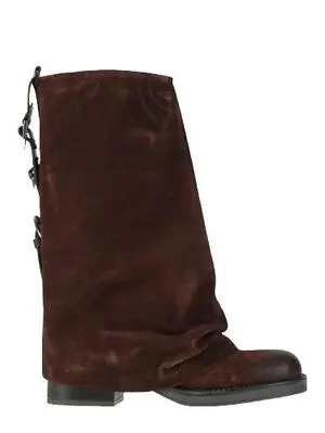 OVYE Suede Buckled Boots - Chocolate Brown