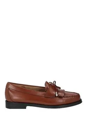 G.H. BASS & CO. Leather Loafers With Fringes - Brown