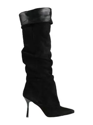 DIVINE FOLLIE Suede Over-the-knee Boots - Black
