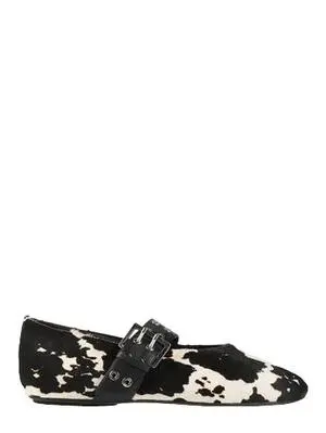 OVYE Leather Mary Jane Ballet Flats - Black