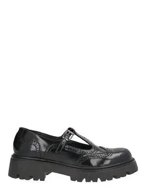 OVYE Leather T-bar Pumps - Black
