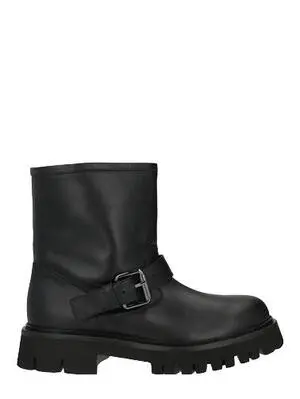 Moschino Leather Ankle Boots - Black