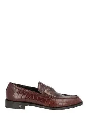 Roberto Cavalli Chocolate Leather Penny Loafers - Brown