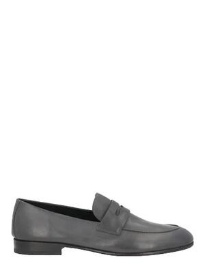 Giorgio Armani Leather Penny Loafers - Grey