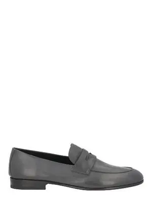 Giorgio Armani Leather Penny Loafers - Grey
