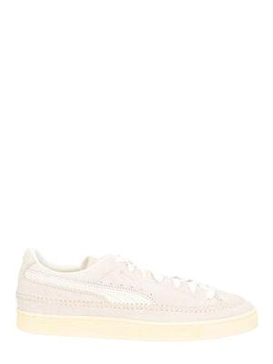 PUMA Suede Low-top Sneakers In Two-tone Cow Leather - Ivory