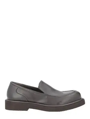 PALOMA BARCELO Taupe Leather Loafers - Brown