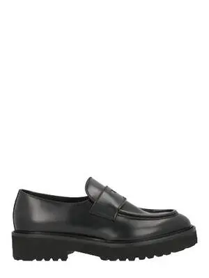 DOUCAL'S Calfskin Leather Loafers - Black