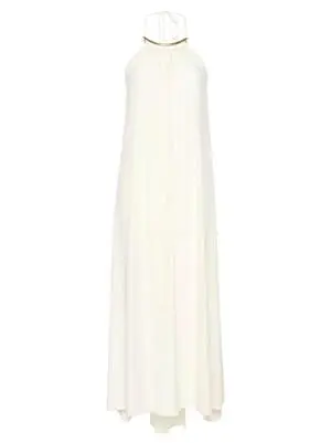 AGUA DE COCO Halterneck Midi Dress - Neutrals