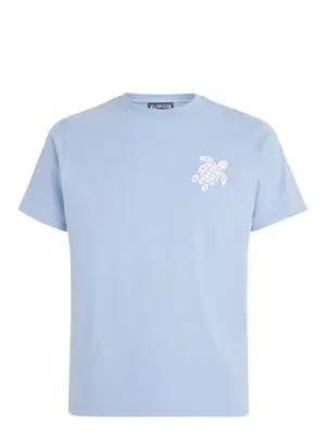 Vilebrequin Organic Cotton Embroidered T-shirt - Blue