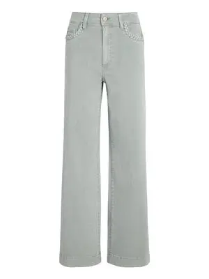 Paige Anessa Wide-leg Jeans - Grey