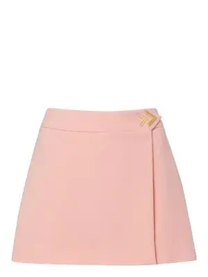 Valentino Garavani Virgin Wool Crêpe Miniskirt - Pink