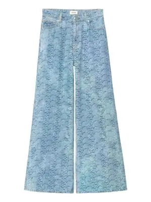 Zadig&Voltaire Eli Zv Monogram Pattern Jeans - Blue