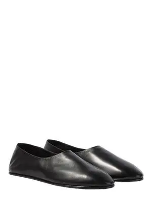 Fear Of God Ballerino Leather Slip-on Shoes - Black