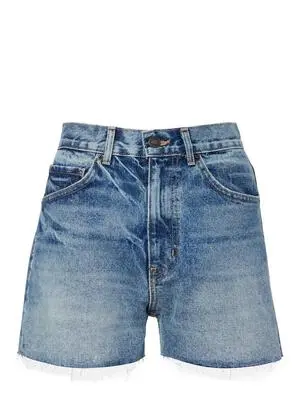 NILI LOTAN Cobain Denim Shorts - Blue