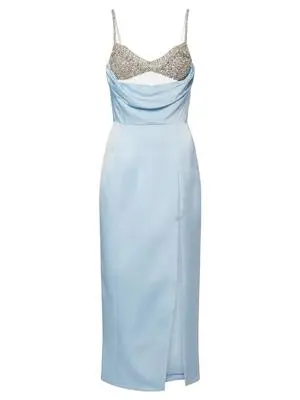 Rachel Gilbert Celestia Embellished Midi Dress - Blue