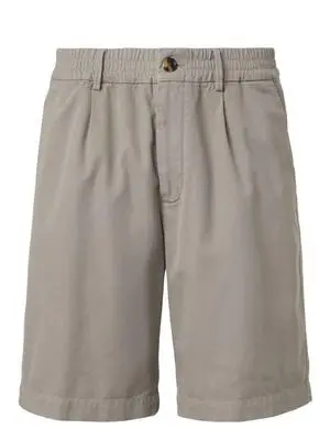 Brunello Cucinelli Cotton Gabardine Bermuda Shorts - Green