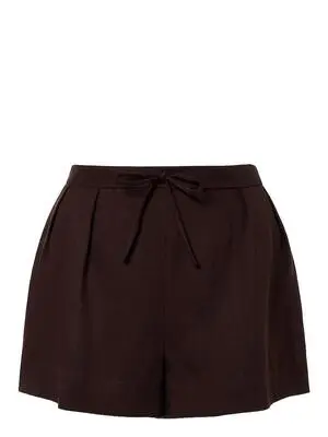 Faithfull The Brand Mesa Linen-blend Shorts - Brown