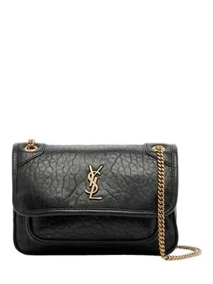 Saint Laurent Niki Mini Leather Shoulder Bag - Black