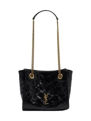 Saint Laurent Niki Mini Leather Shoulder Bag - Black