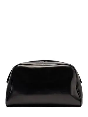 THE ROW Leila Small Leather Clutch - Black