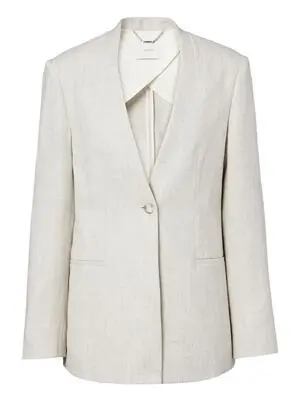 JOSEPH Ferula Linen And Cotton Blazer - White