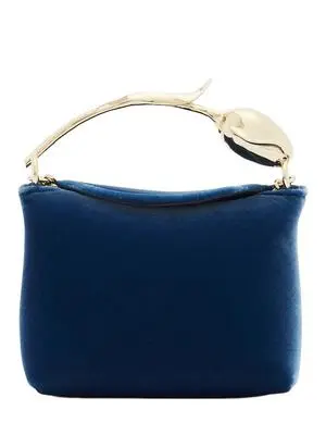 Erdem Bloom Micro Velvet Top-handle Bag - Blue