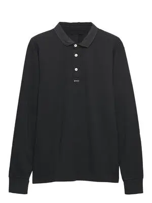 Prada Ong-seeved Cotton Poo Shirt - Grey