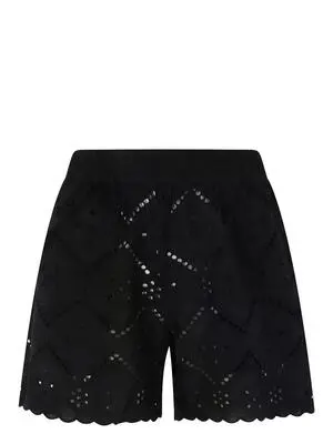 MC2 SAINT BARTH Meave Embroidered Shorts - Black