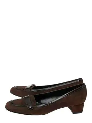 FERRAGAMO Suede Heeled Pumps - Brown