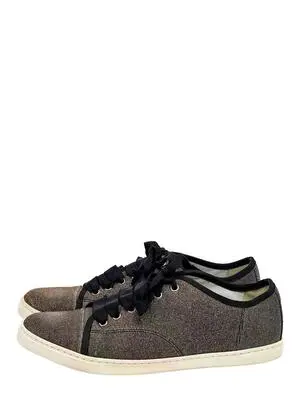 LANVIN Metallic Glitter Low-top Sneakers - Black
