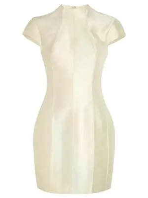 DE LA VALI De La Vali Zena Panelled Cap-Sleeve Mini Dress