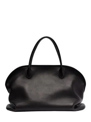 THE ROW Agnes 15 Leather Tote Bag - Black