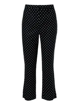 Faithfull The Brand Iria Polka Dot Capri Pants - Black