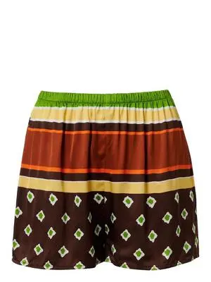 Faithfull The Brand Tia Printed Satin Shorts - Multicoloured