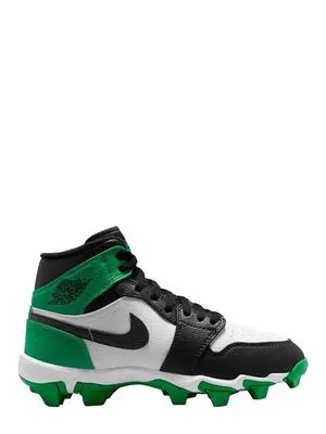 JORDAN 1 Mid Cleatin Football Cleats - Black/lucky Green