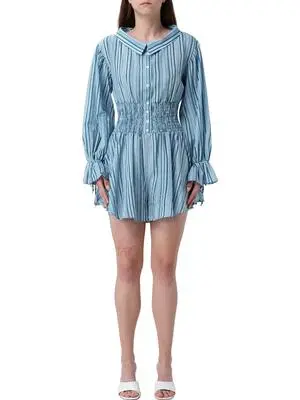Pinko Striped Button-up Dress - Blue