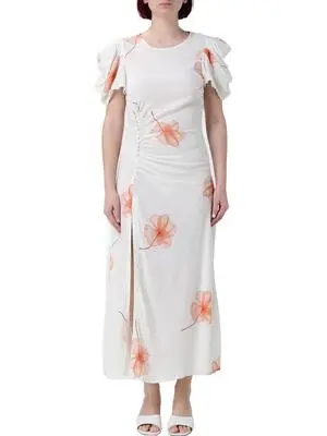 MAR DE MARGARITAS Floral Print Maxi Dress - Ecru