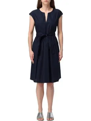 Woolrich Belted Midi Dress - Blue