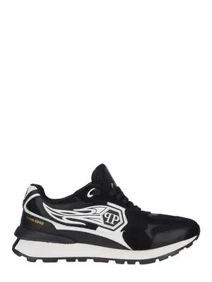 Philipp Plein Leather And Mesh Low Top Sneakers - White 1