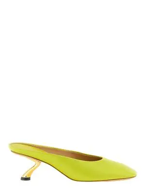FERRAGAMO High Heel Mules - Yellow