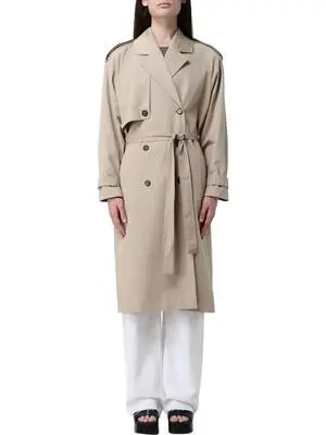 ANINE BING Ricky Long Viscose Trench Coat - Beige