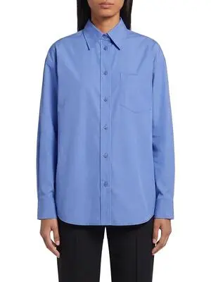 Balenciaga Balenciaga Cotton Casual Shirt Gnawed Blue