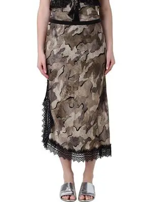 Pinko Printed Viscose Midi Skirt - Multicolor